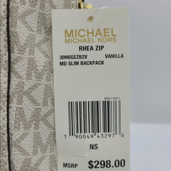 Michael Kors | Bags | Michael Rhea Zip Medium Slim Signature Backpack ...